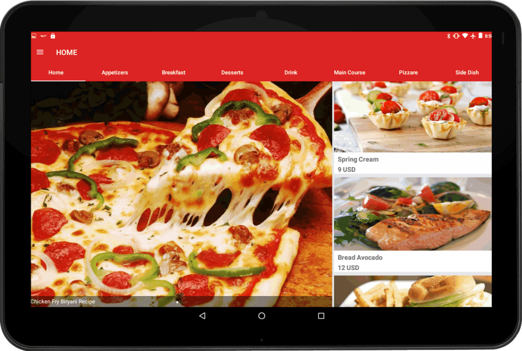 Food Order Taking Tablet App Development, Dine-In Restaurant Tablet App ...